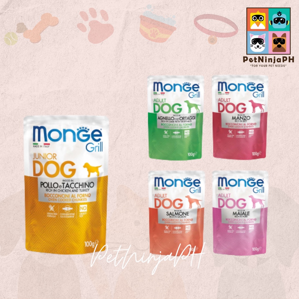 Monge Grill for Dogs Wet in Pouch 100g | Shopee Philippines