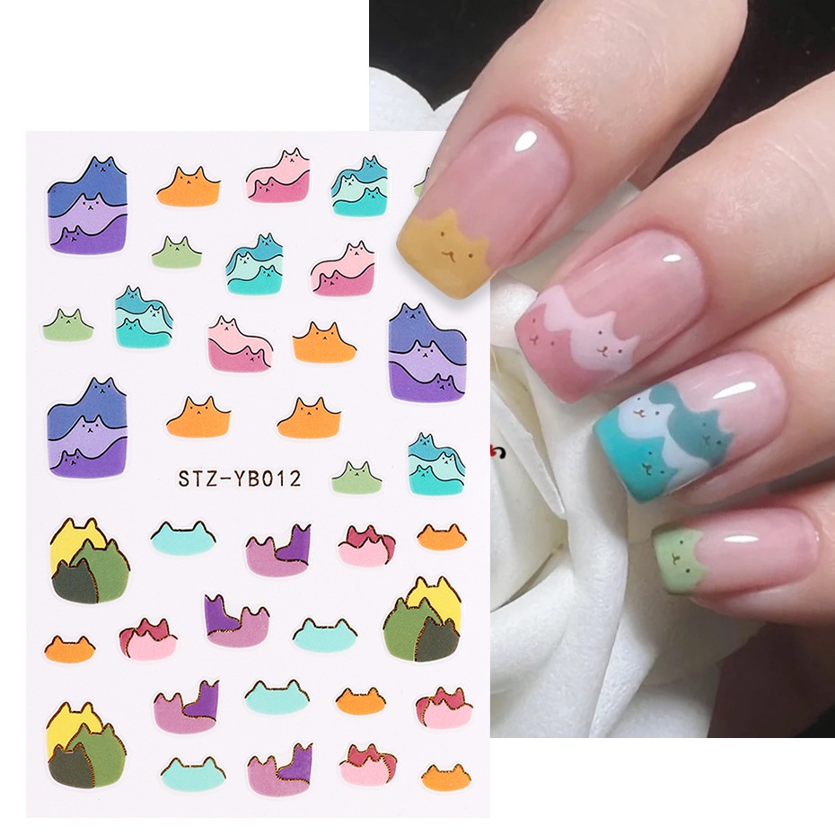 Korea Nail Decal 3D Cute Bear Nail Sticker | Shopee Philippines