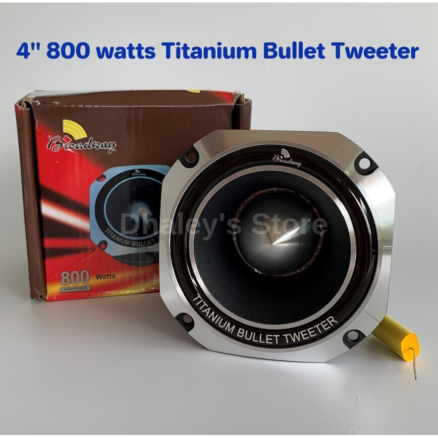 Broadway 800watts Titanium Bullet Tweeter 4" BDTW-107S Titanium Tweeter ...