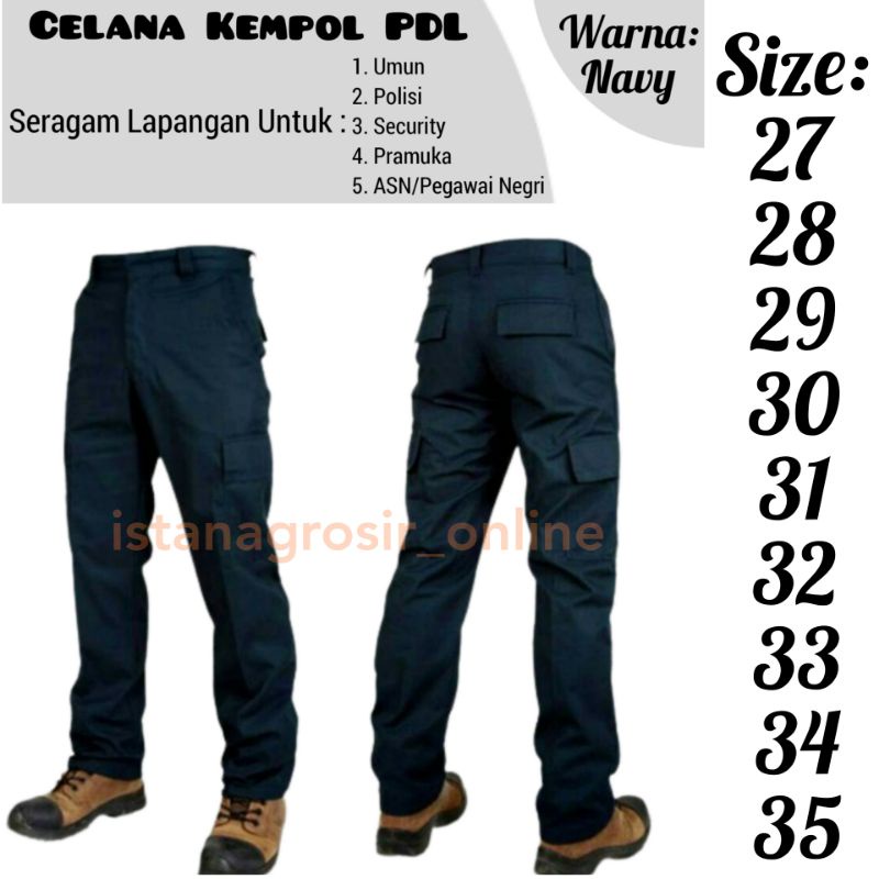 Pdl Security Uniform TNI Police Hizbul wathan Long Cargo Scout Pants ...