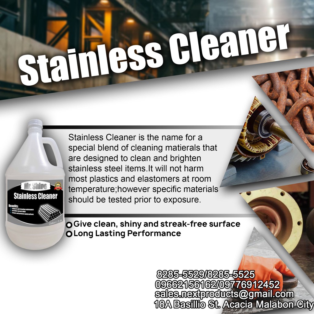 Stainless Cleaner (Gallon) (Mr. Shine) | Shopee Philippines