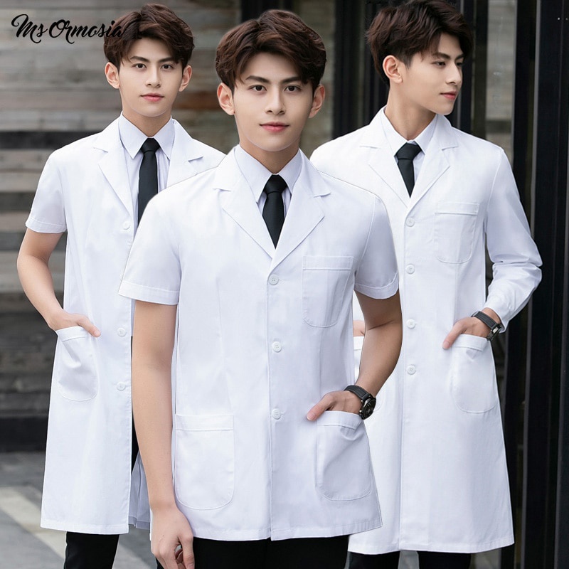 Unisex High Quality Breathable Laboratory Long Coat Scrubs Uniform Pet ...