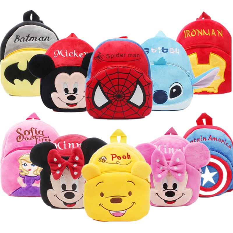 cartoon plush toy backpack Mickey Mouse Minnie Winnie the Pooh Avenger ...