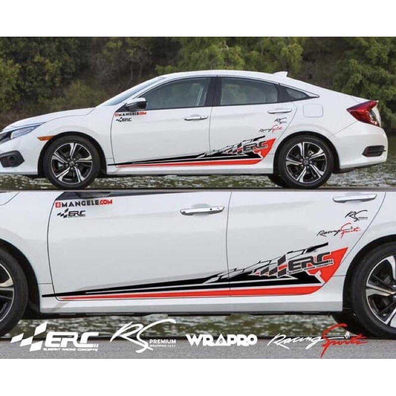 Racing sport car stickers, side door modifications, list of car body ...