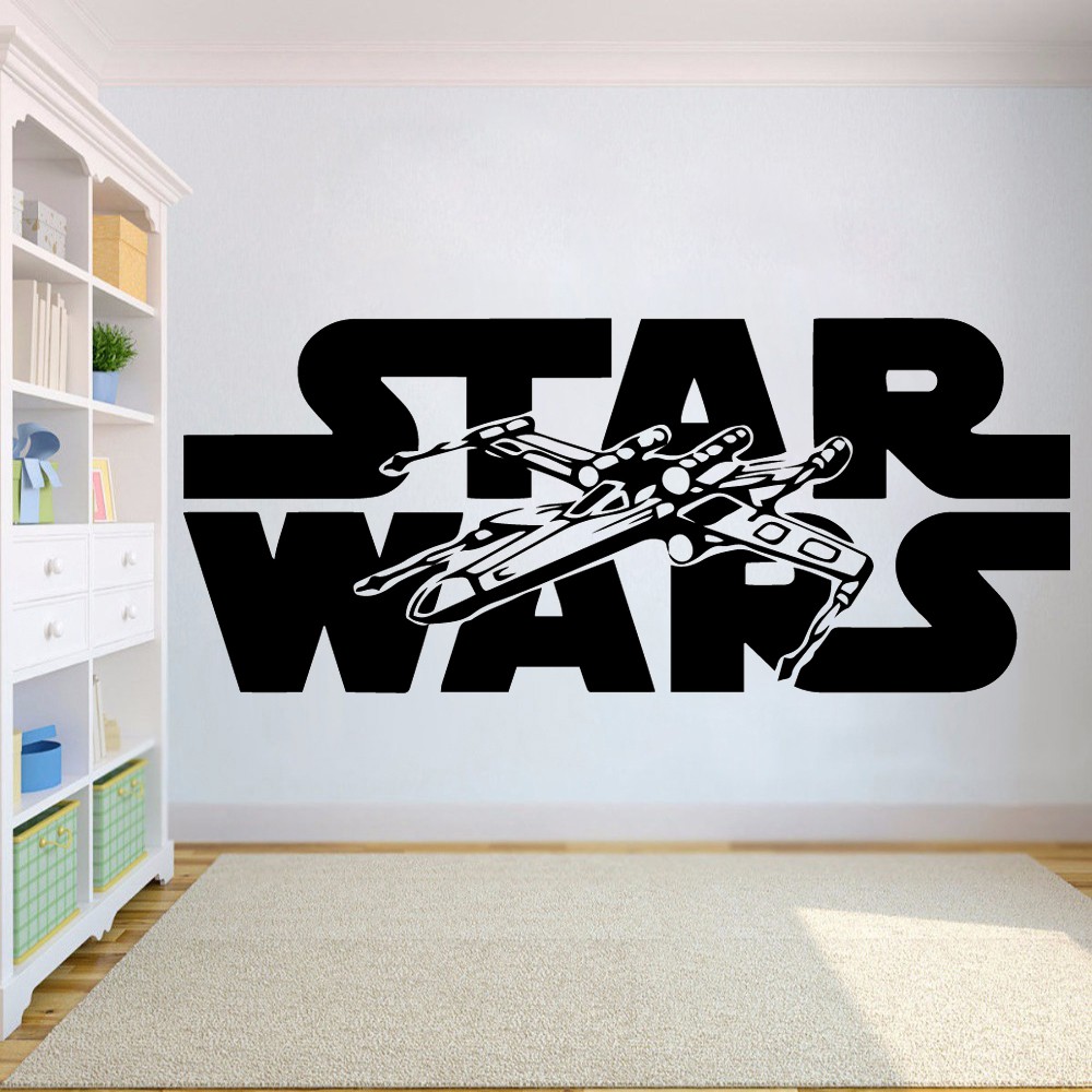 Star Wars Wall Stickers Wallpaper For Room Vinyl Wallpaper For Kids ...