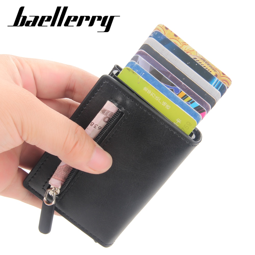 Baellerry PU Leather Card Holder New Men's Card Wallet Anti Degaussing ...