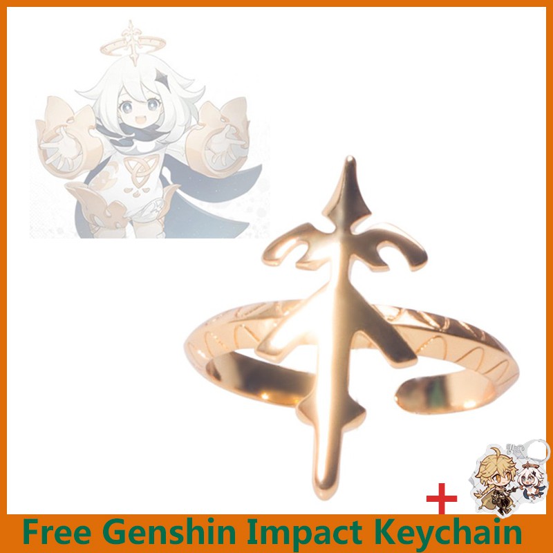 Game Genshin Impact Paimon Same Ring Adjustable Ring Animation ...