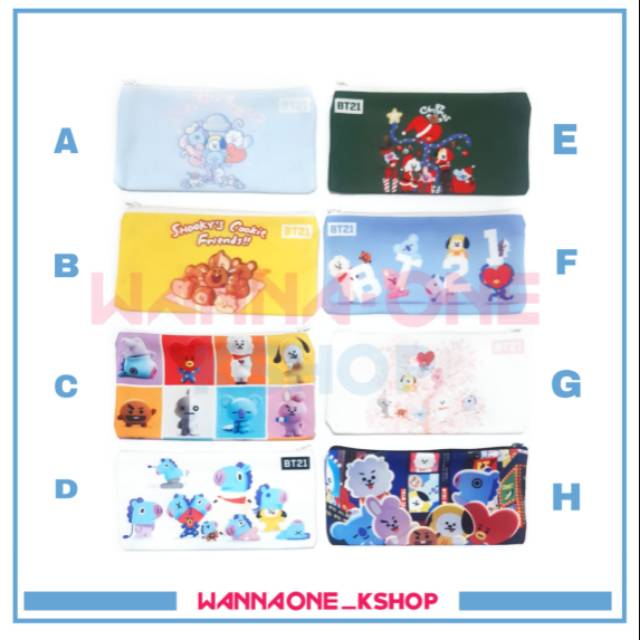 Pencil case bt21 bts bangtan boys pencase pouch | Shopee Philippines