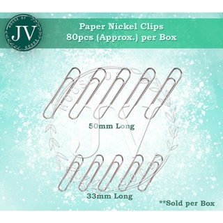 Paper Clips Nickel Plated 33mm / 50mm | Shopee Philippines