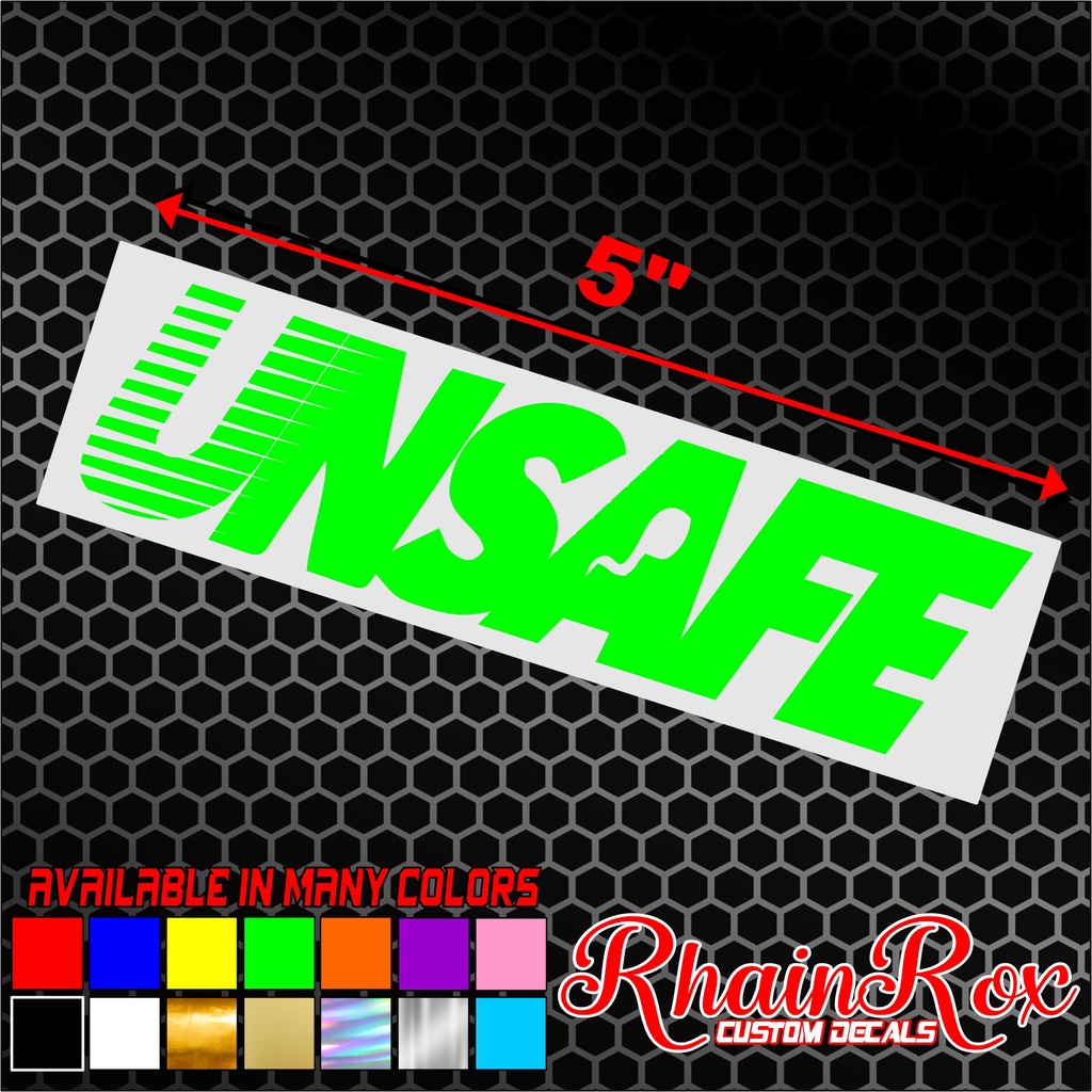 unsafe sticker single layer diecut 5inch long-waterproof | Shopee ...