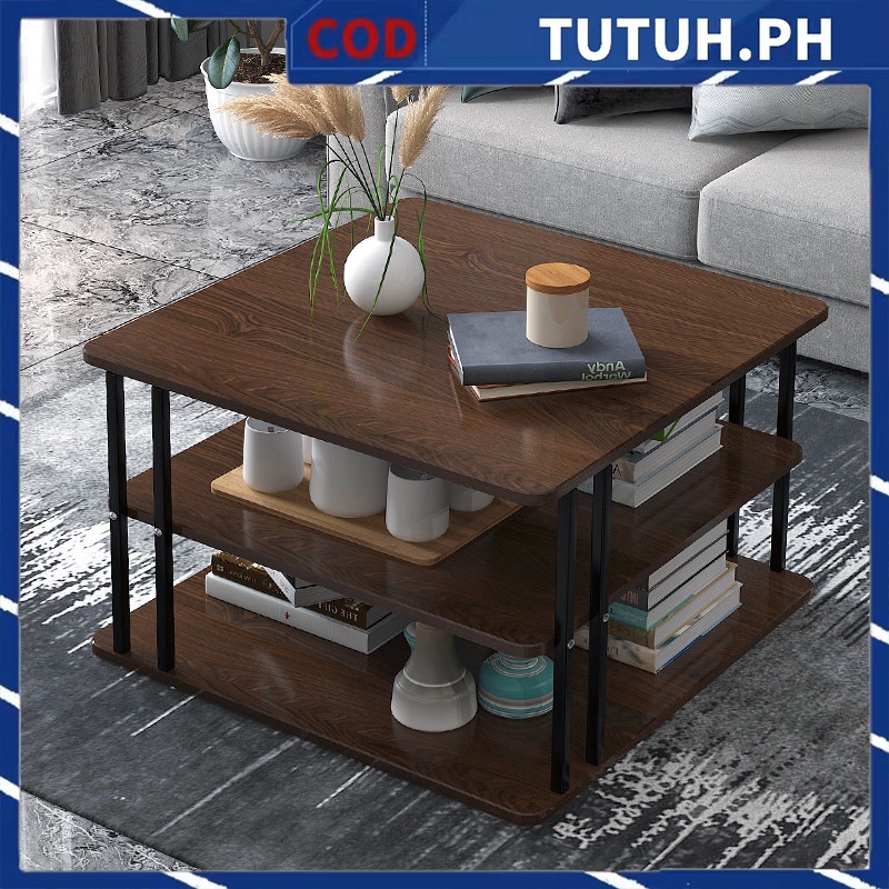 COD️ 3 layers Coffee Table Multi Sofa Side Table Veneer Table Center ...
