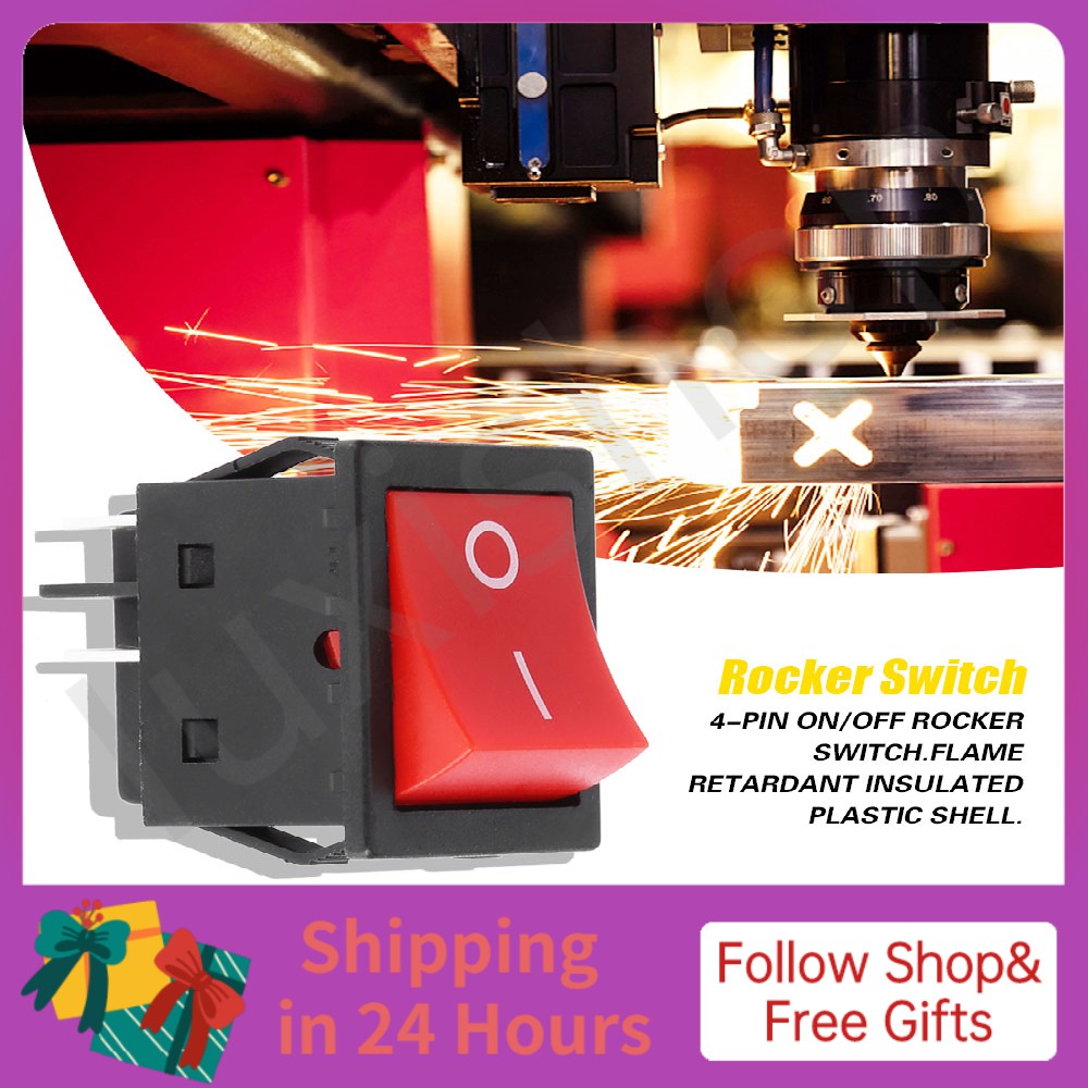 [READY STOCK] 4-Pin Boat Type ON/OFF Rocker Switch for 30A Welder ...