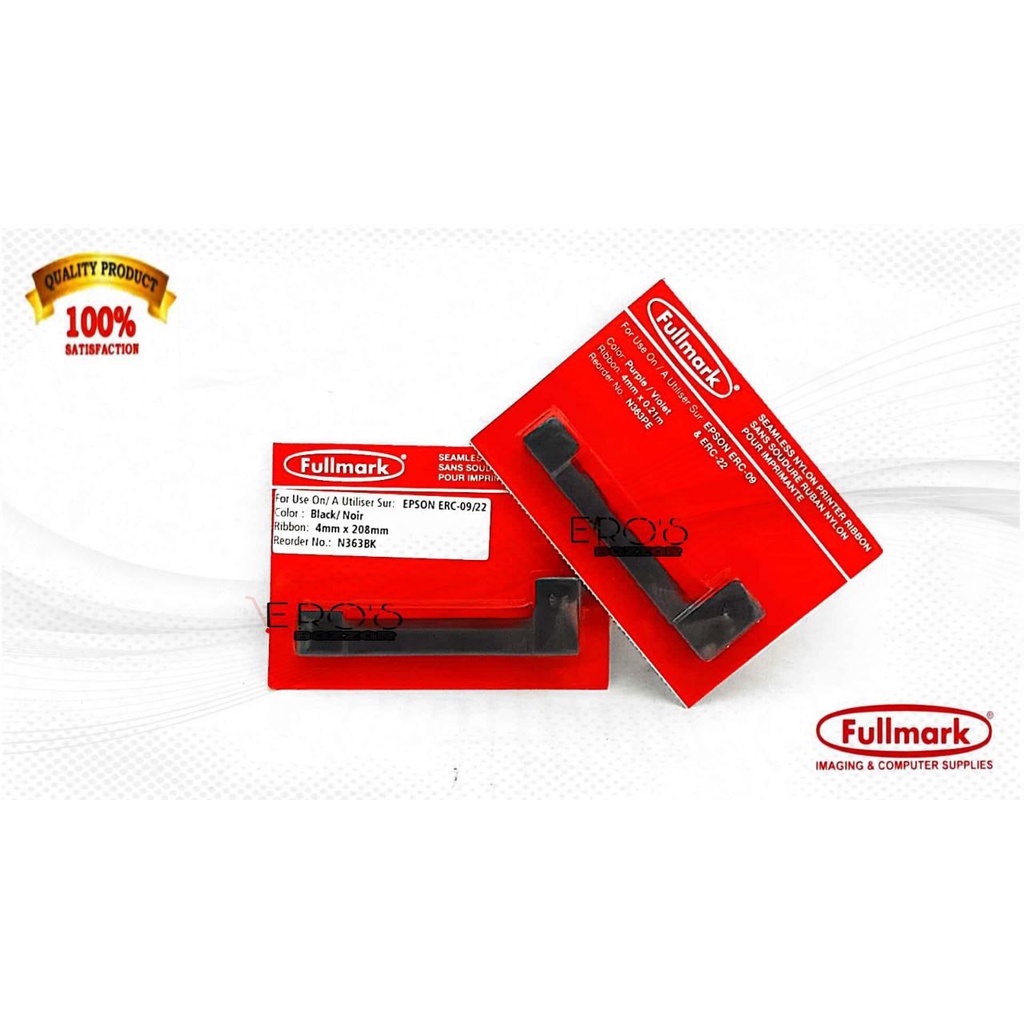 Fullmark Seamless Nylon Printer Film Ribbon EPSON ERC -09/22 -Black ...