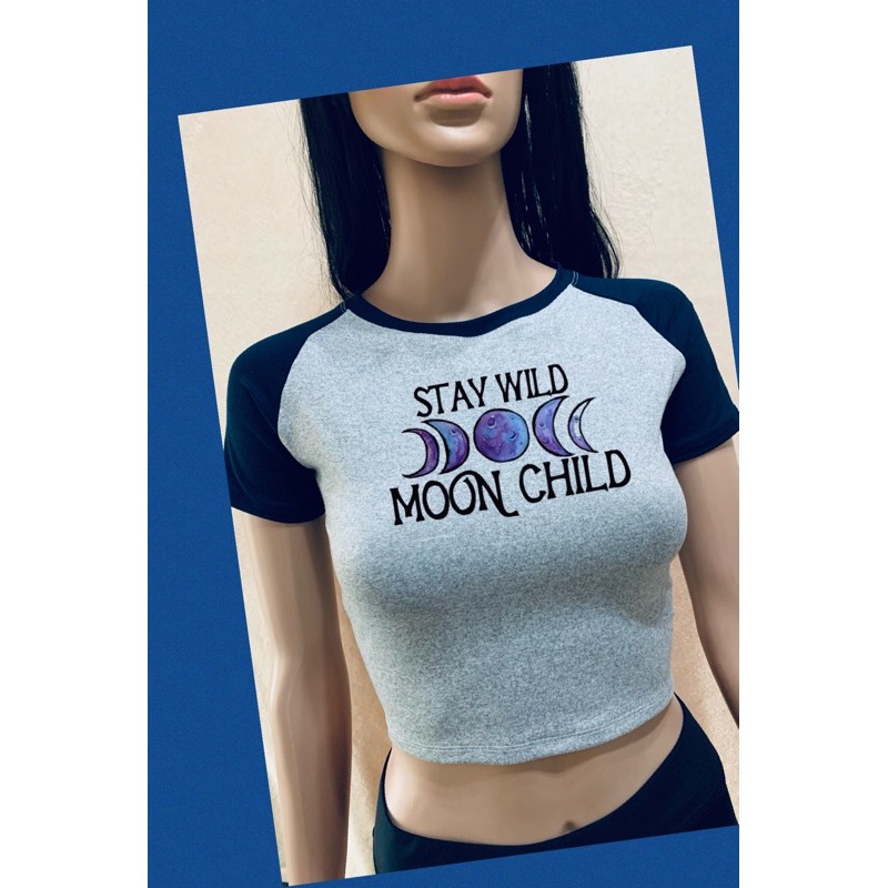 Two Tone Raglan Crop Top Tee Shopee Philippines
