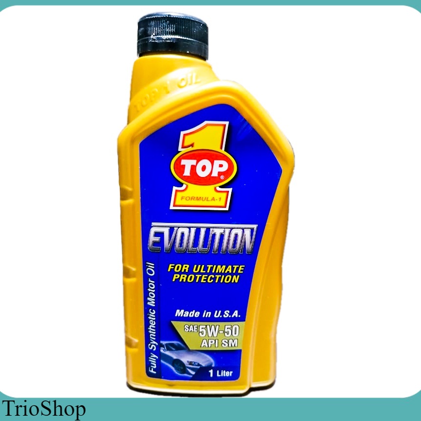 TOP1 Fully Synthetic Moto Oil Evolution SAE 5W-50 API SM 1Liter FOR ...