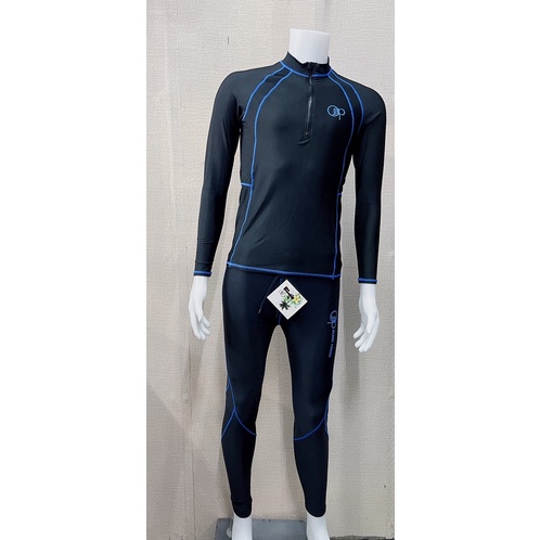 COD [#101+#501] OP Ocean power rash guard terno long sleeve with zipper ...
