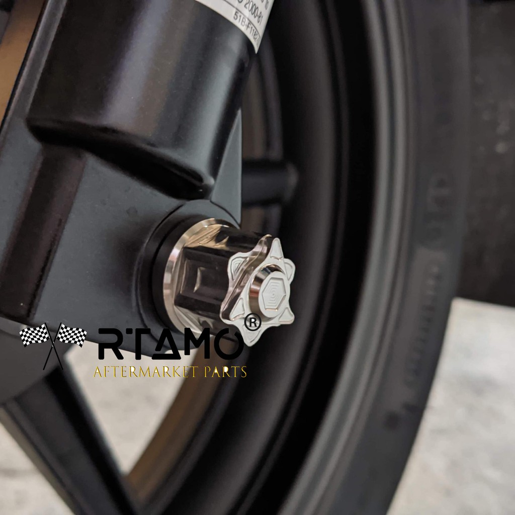 RTAMO Titanium Gr5 Front Axle Nut For Nmax Aerox Mio Mio i 125 Mio Soul ...