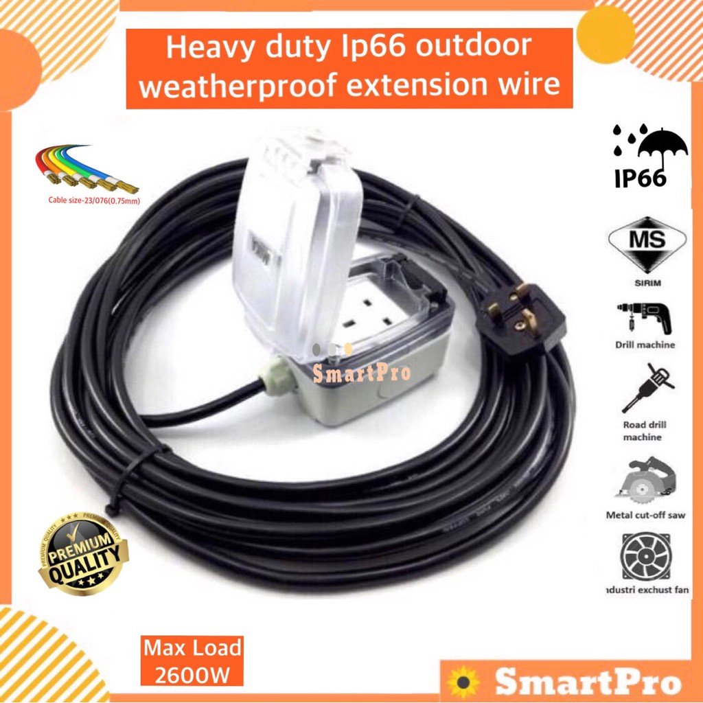 Heavy duty IP66 MK9336 Weatherproof Waterproof outdoor Trailing ...