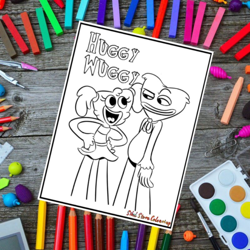Poppy Playtime Huggy Wuggy 01 Children's Coloring Paper Drawing Paper ...