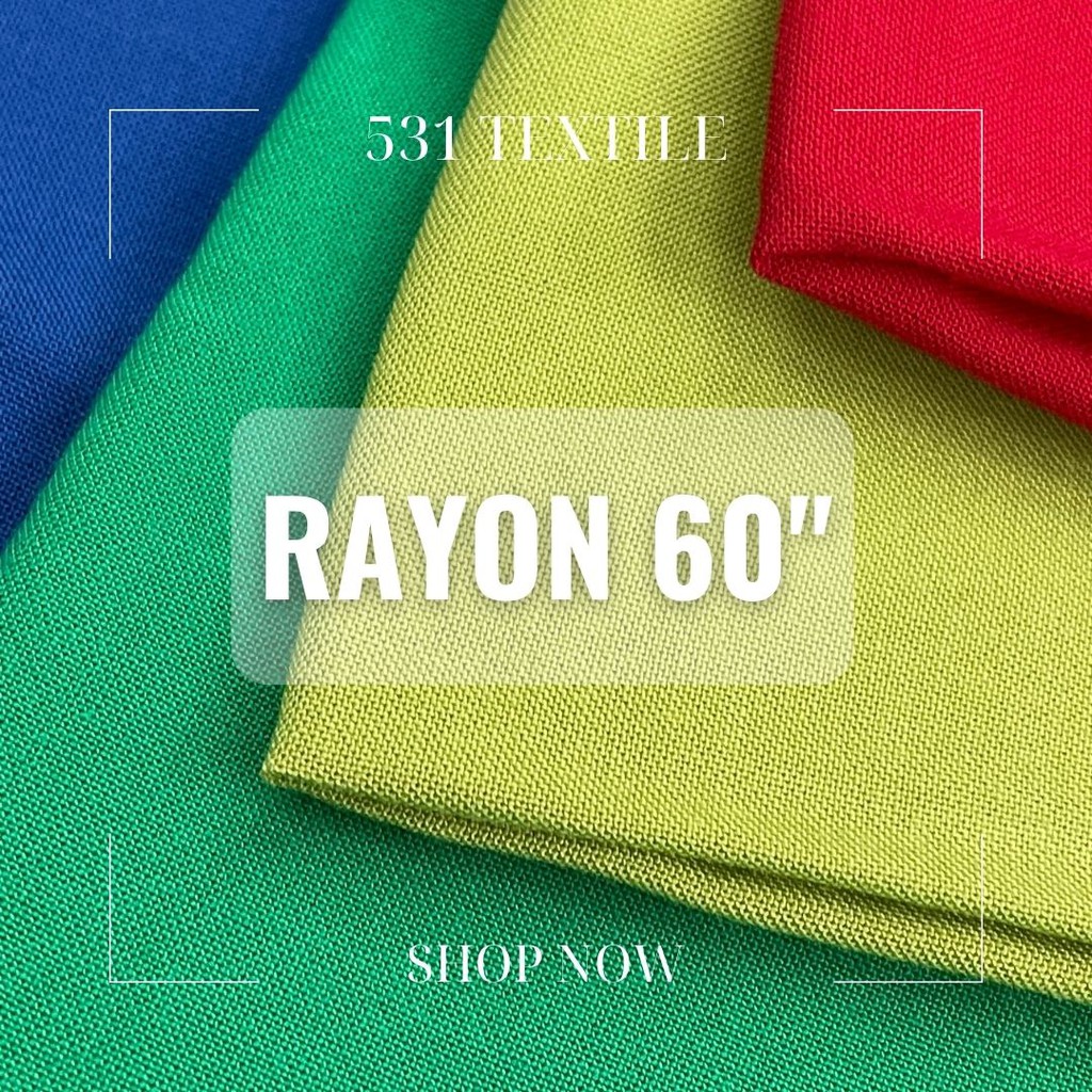 RAYON VISCOSE CHALLIS FABRIC/TELA 60" FOR DRESS TOPS BLOUSE | Shopee ...