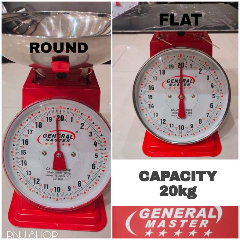 20KG Weighing Scale Dial Spring Scale Table Scale Timbangan Round/Flat ...