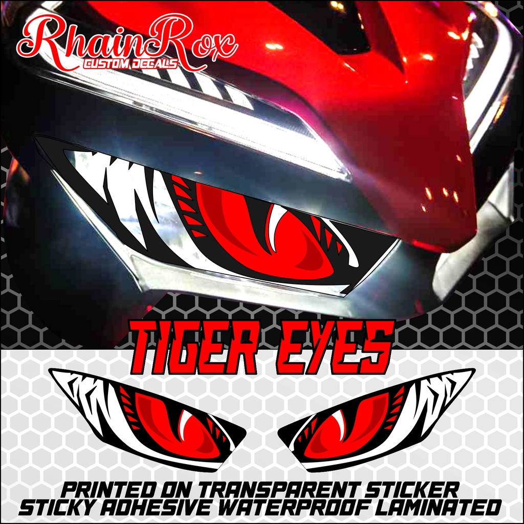 honda click 125 150 tiger eyes winker 1pair left right printed ...