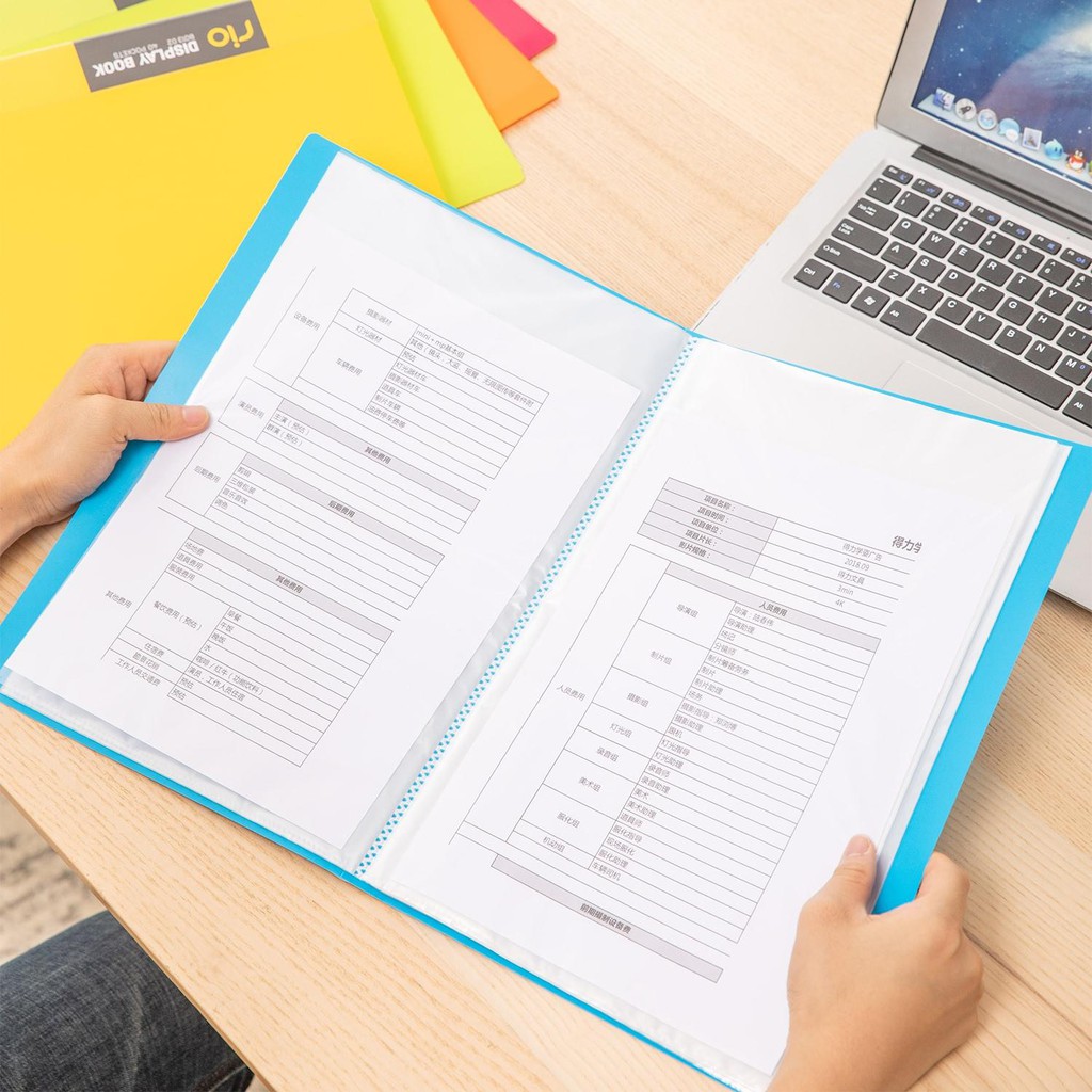 PD FC 40 pockets File & Folder Display Clear Book Long Folder File ...