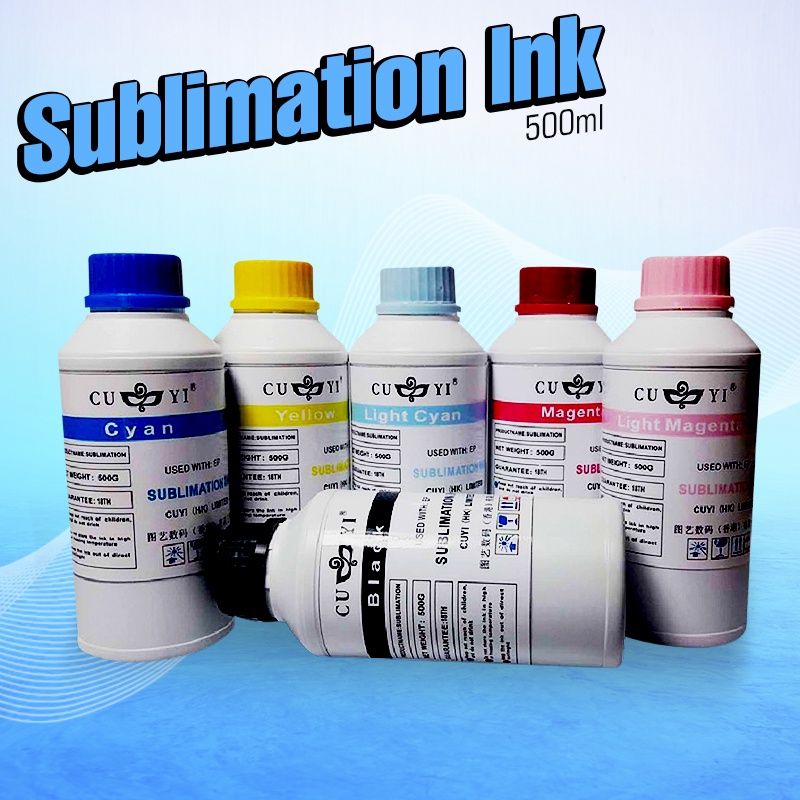 CUYI 500ml Sublimation Ink For Modified Printer Paper C M Y K Lc Lm ...