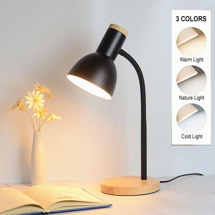 [COD] FREE BULB Nordic Modern Wood Art Hose Desk Lights Bedside Table ...