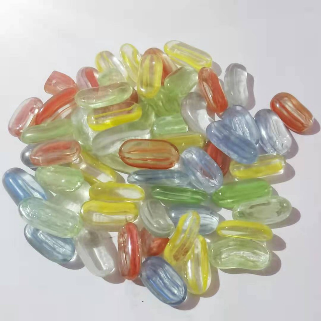 30pcs Opaque Cat's Eye Glass Marble Game Marbles Jolens Holen Aquarium ...