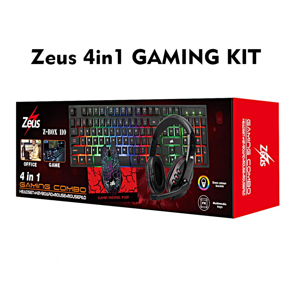 Zeus Zbox - 110 ( The Crusader ) 4 in 1 Computer Gaming Kit - Online ...