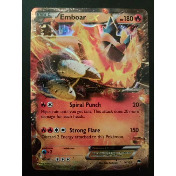 [Pokemon TGC] Emboar EX - 14/122 - Ultra | Shopee Philippines