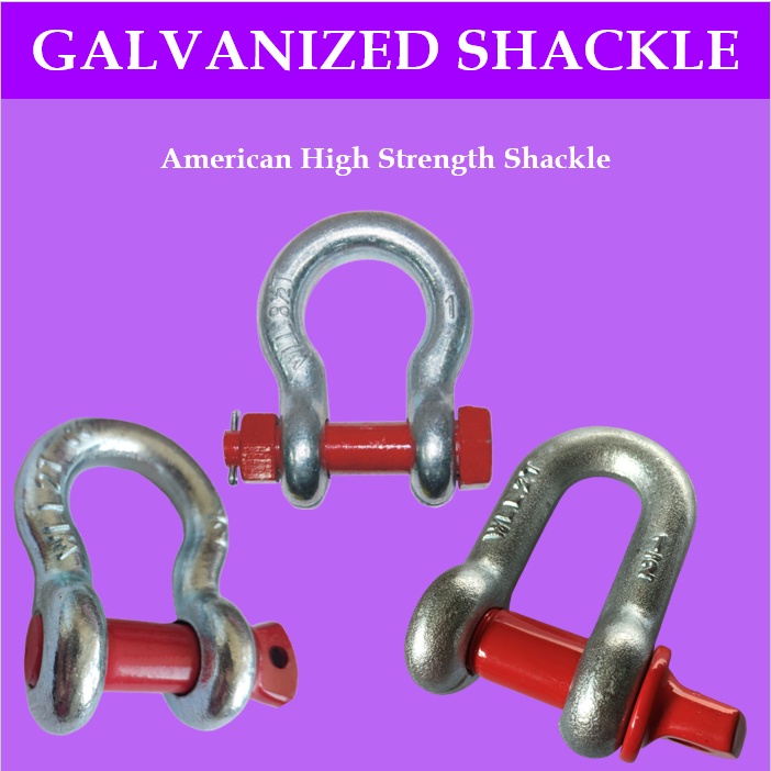 Mago 1-3.25 Tons Shackle Galvanized Anchor Shackles Carbon Steel ...