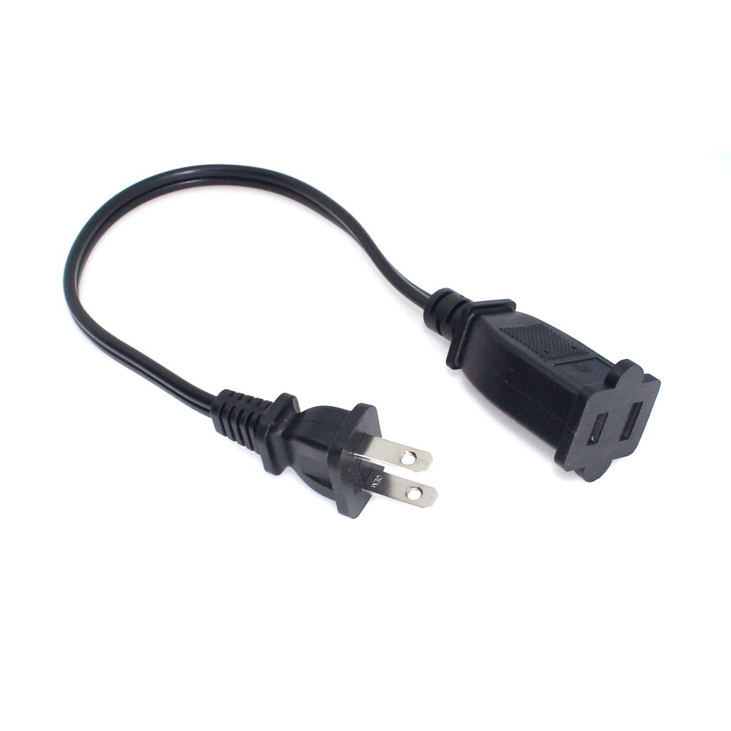 AC power supply 2-Prong male/female extension Cord cable US plug,NEMA 1-15P To 1-15R AC Power ...