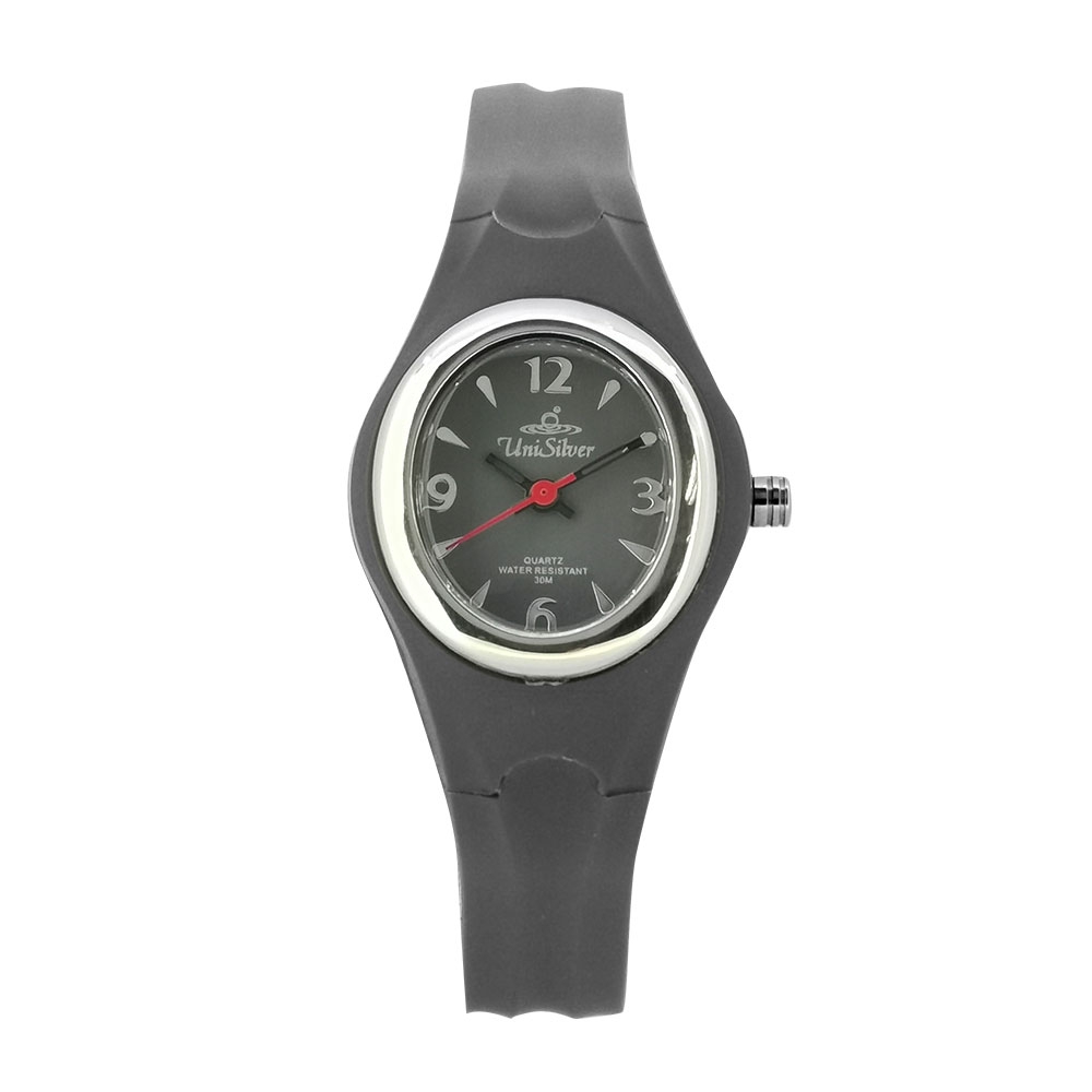 UniSilver TIME Mochi-Ponchi Women's Gray Analog Rubber Watch KW117-6017 ...