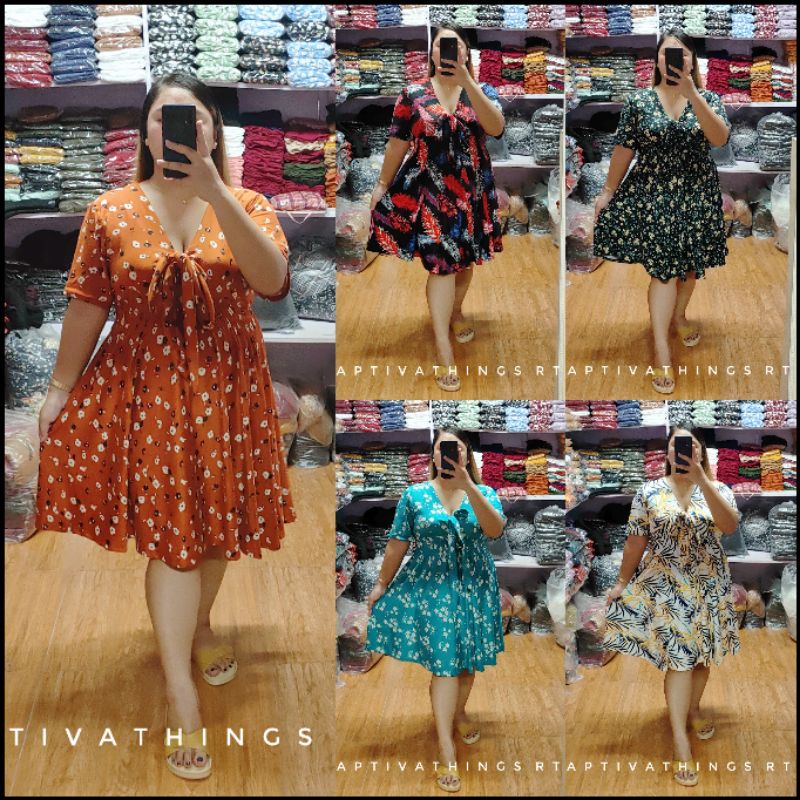 PLUS SIZE XL-3XL Emma Front Ribbon Dress ONHAND | Shopee Philippines