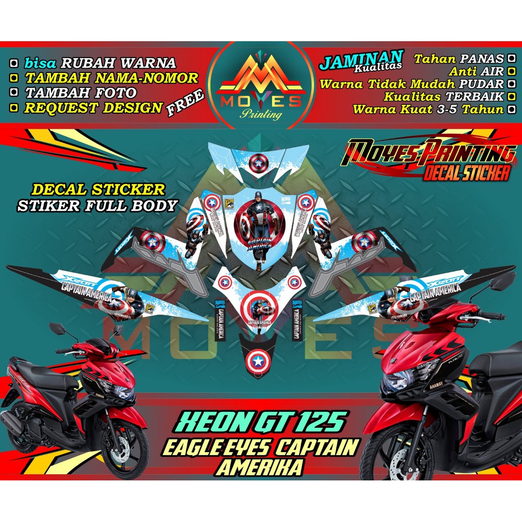Decal Sticker Motorcycle soul gt 125 full body Sticker yamaha soul full ...