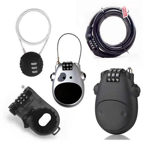 Drawstring Wire Rope Steel Cable Code Lock Suitcase Car Sled Motorcycle ...