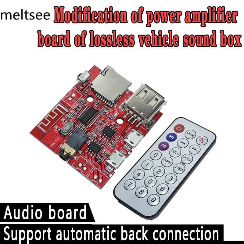 3W Car Bluetooth 4.1 MP3 WAV Decoding Board Speaker Amplifier Audio ...