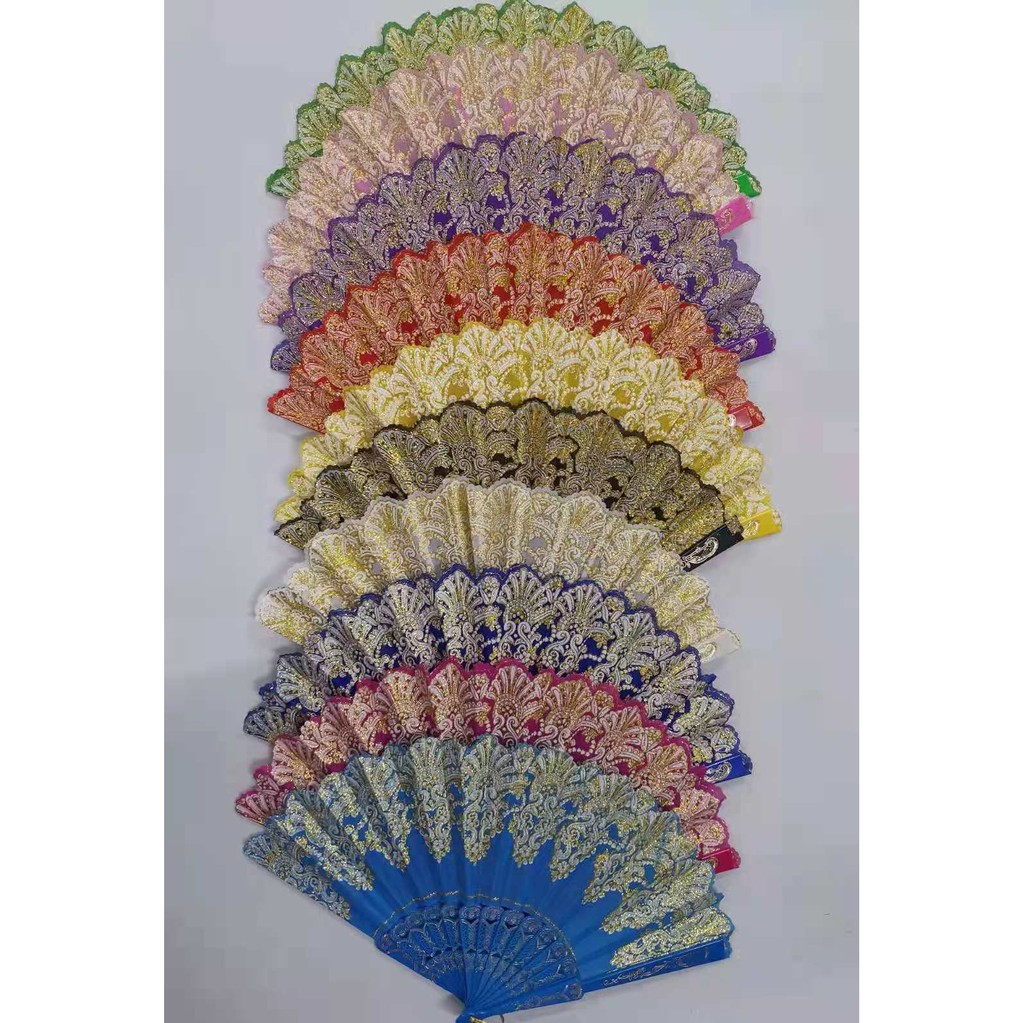 #1142 Pamaypay O Abanico Gold Glitters Design with different colors ...