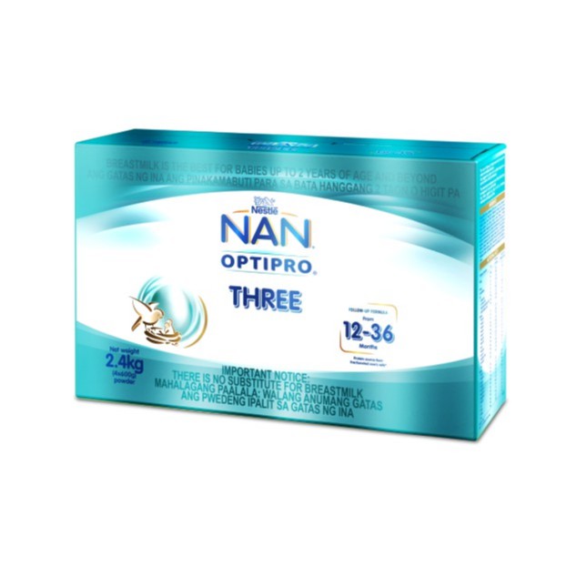 NAN OptiPro Three Milk Supplement For Children 1-3 Years Old 2.4kg | Shopee Philippines