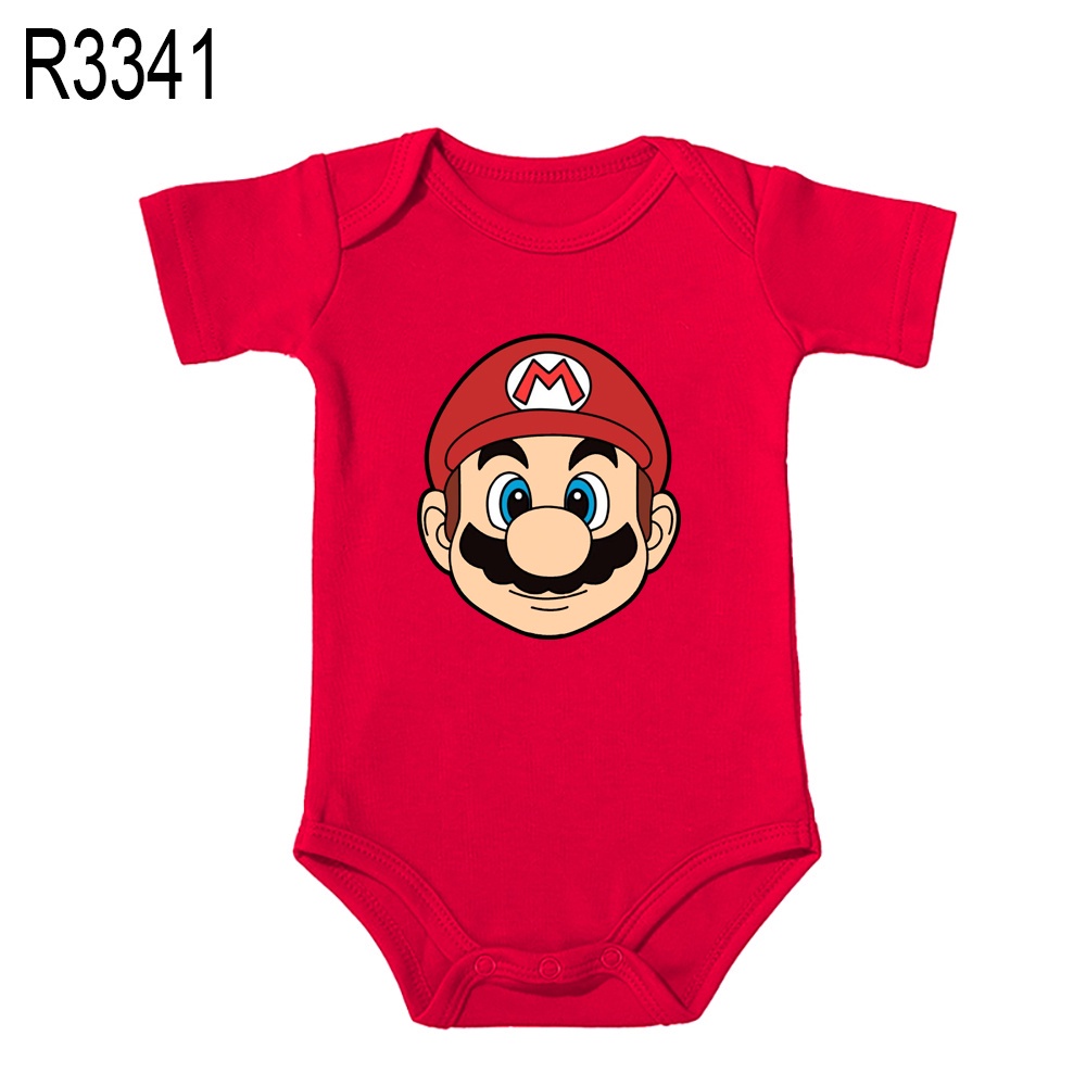 SUPER MARIO baby cotton romper MARIO Cartoon Avatar Bodysuit Boy Super ...