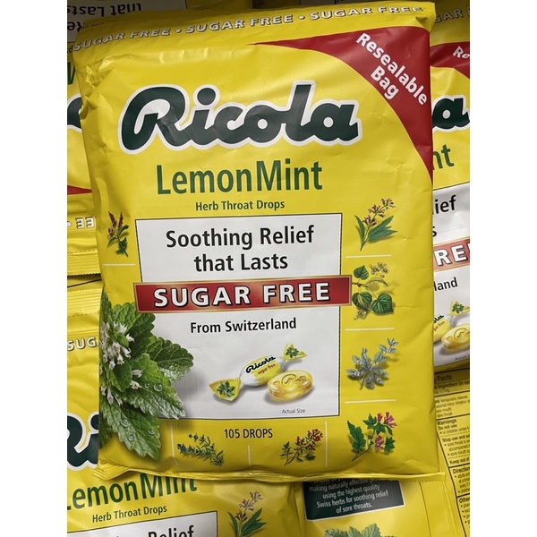 RICOLA LEMONMINT sugar-free cough lozenges 105 tablets | Shopee Philippines