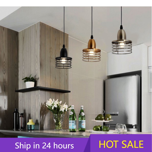 Kitchen island lighting drop light Gold circle pendant light | Shopee ...