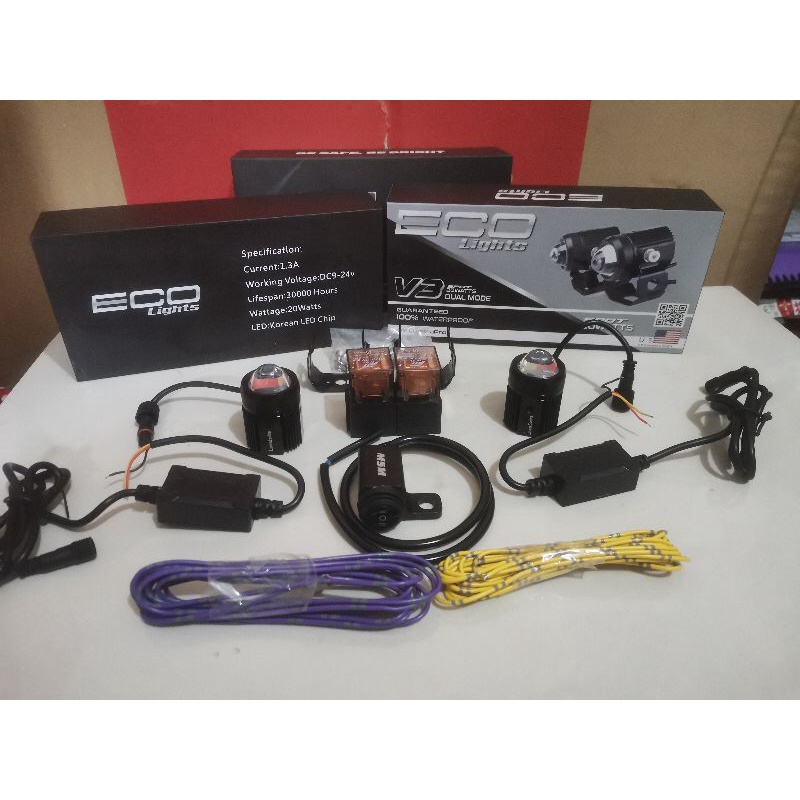 MINI DRIVING LIGHTS BY LUMINA PRO ECO V3 DUAL MODE WITH 3WAY SWITCHE ...