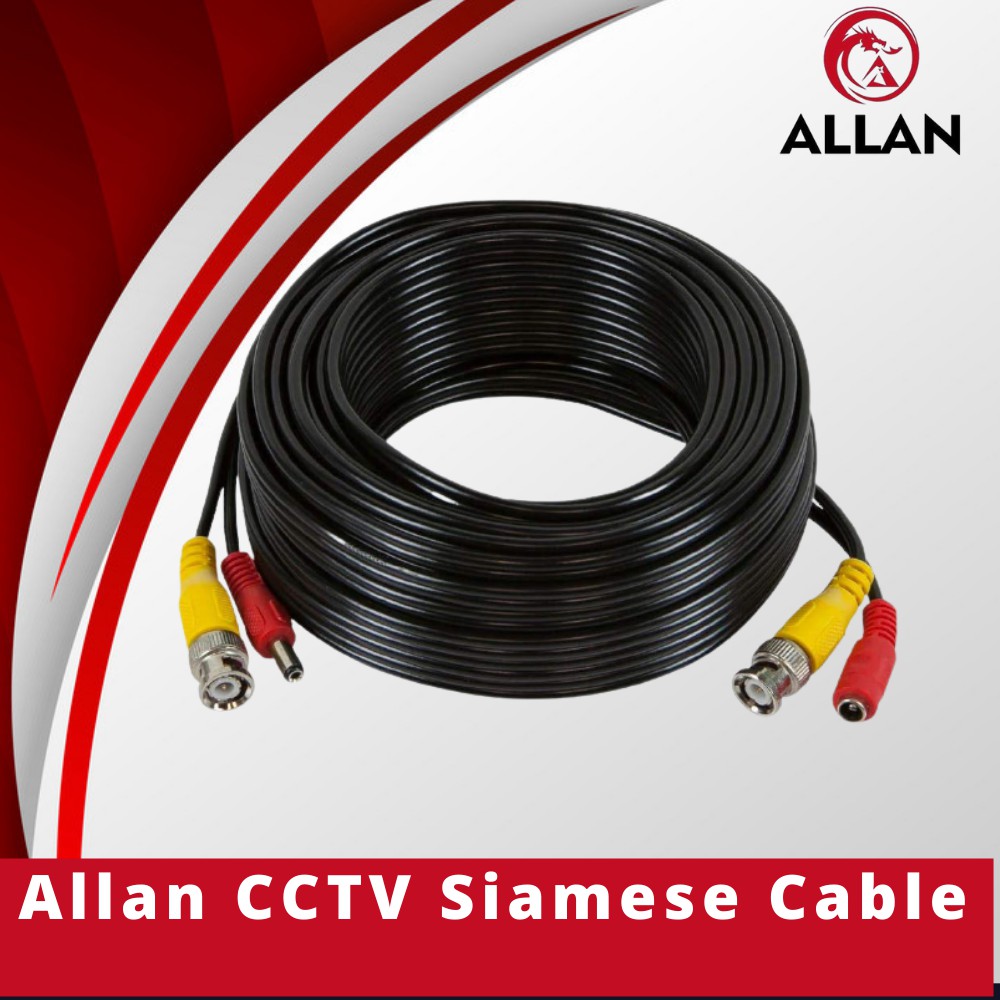 Allan CCTV CABLE 10M 20M 30M 40M 50M BNC RG59 Video Power Siamese Cable ...