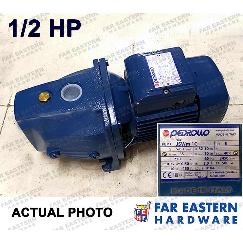 PEDROLLO Electric Shallow Well Water Motor Pump Jet Type | Shopee Philippines