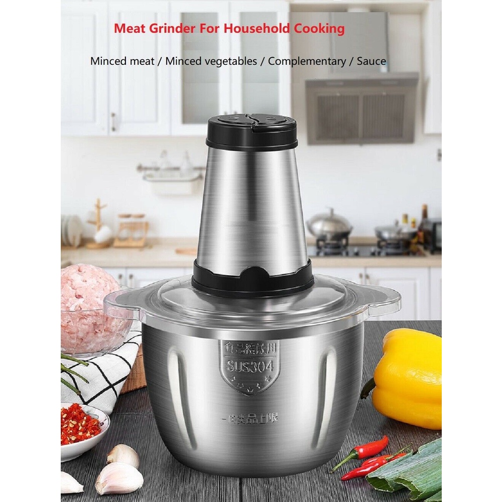Multifunctional Electric Mixer 2 Speed Meat Grinder 2L Capacity Kitchen ...
