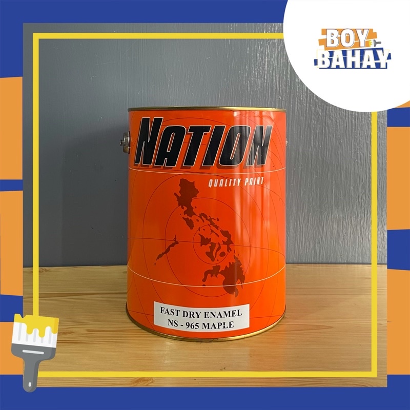 Nation Quality Paint Fast Dry Enamel Maple 1 Gallon NS-965 | Shopee ...