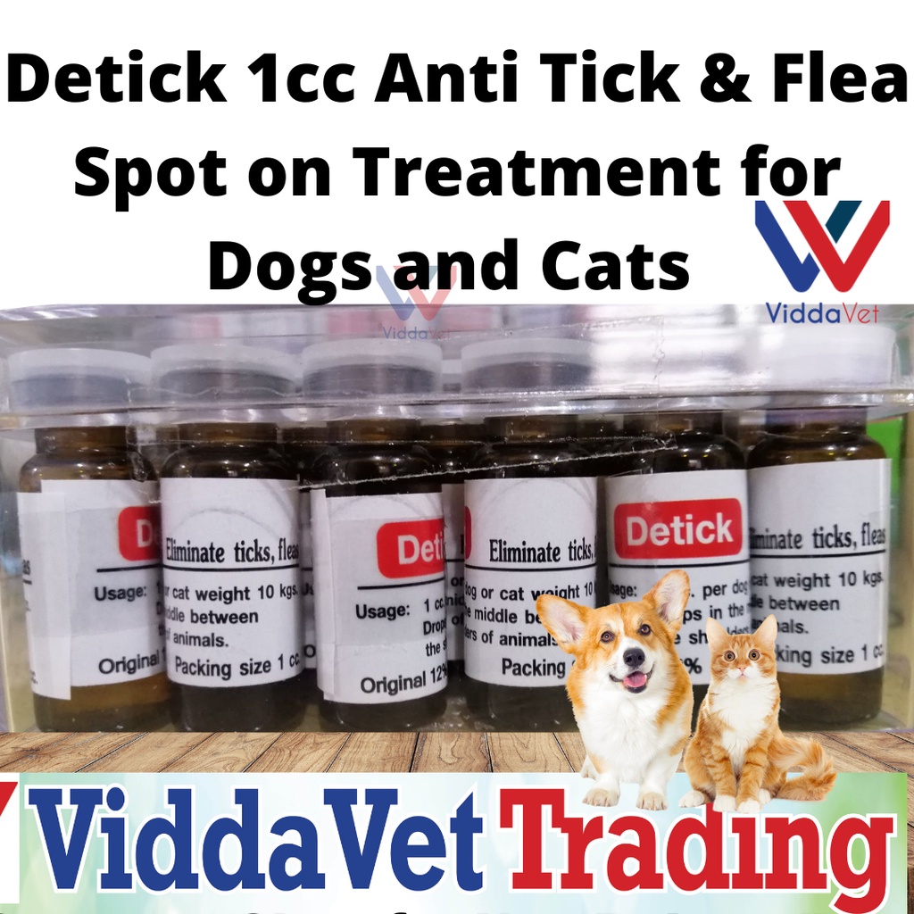 Detick 1cc Anti Tick & Flea Spot on Treatment for Dogs and Cats for ...